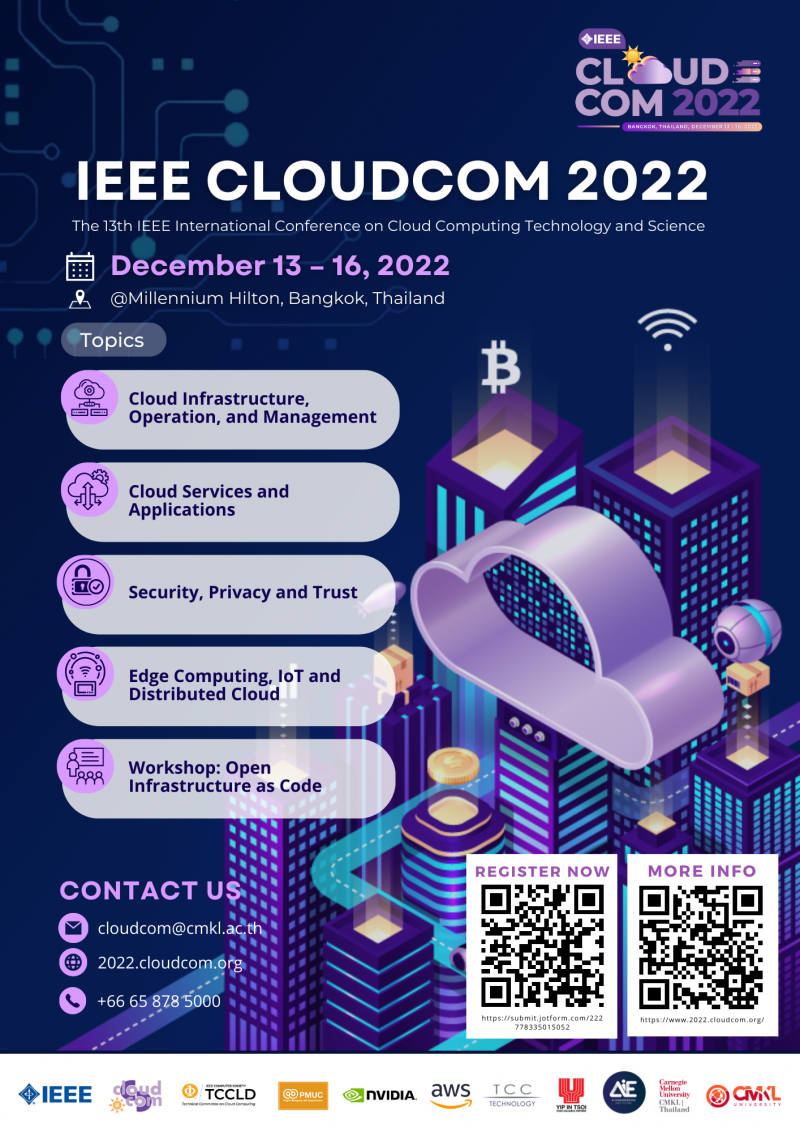 CMKL UNIVERSITY Hosts The 13th IEEE CLOUDCOM 2022, Aiming to Exchange ...